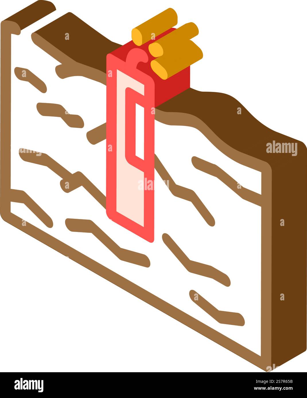 rock blasting mining isometric icon vector. rock blasting mining sign ...