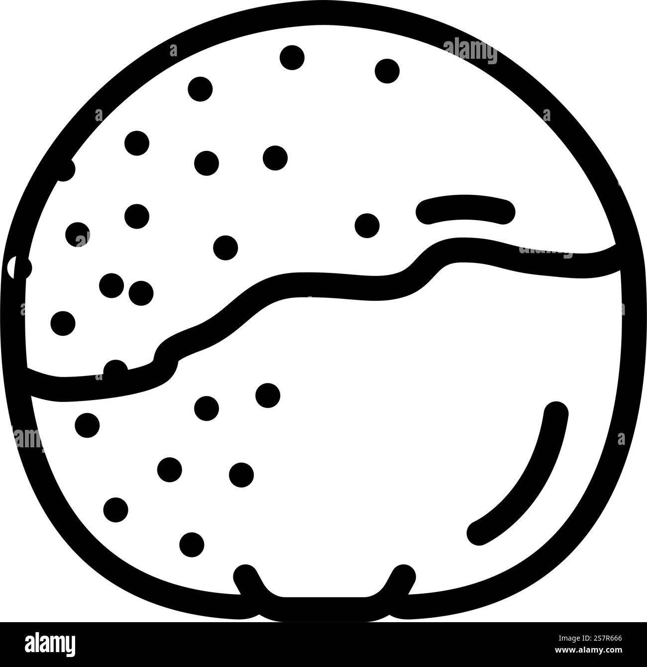 orange rotten food line icon vector. orange rotten food sign. isolated ...