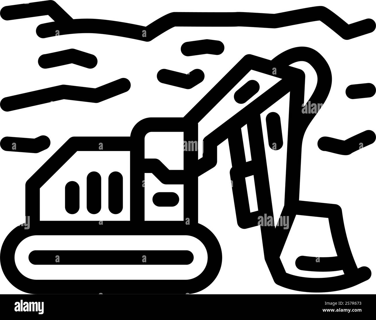 mining operations line icon vector. mining operations sign. isolated ...