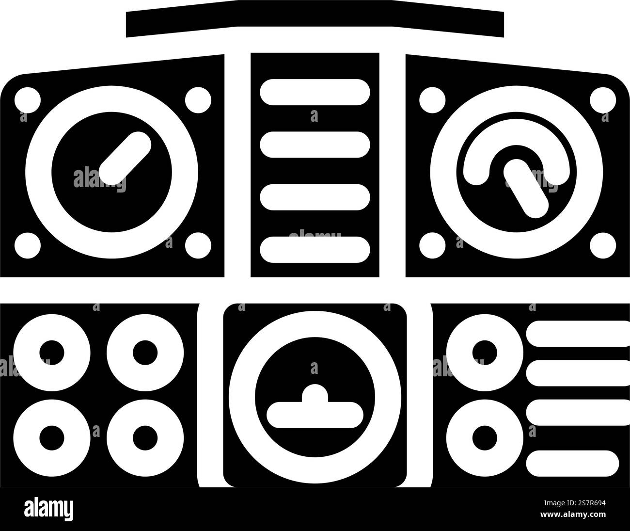 instrument panel aircraft glyph icon vector. instrument panel aircraft ...