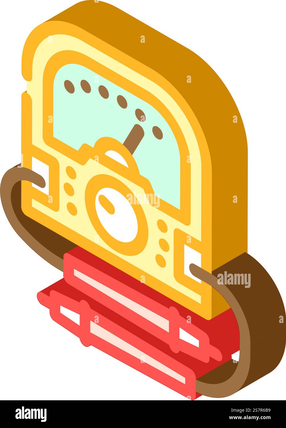 voltage measurement electronics isometric icon vector. voltage ...