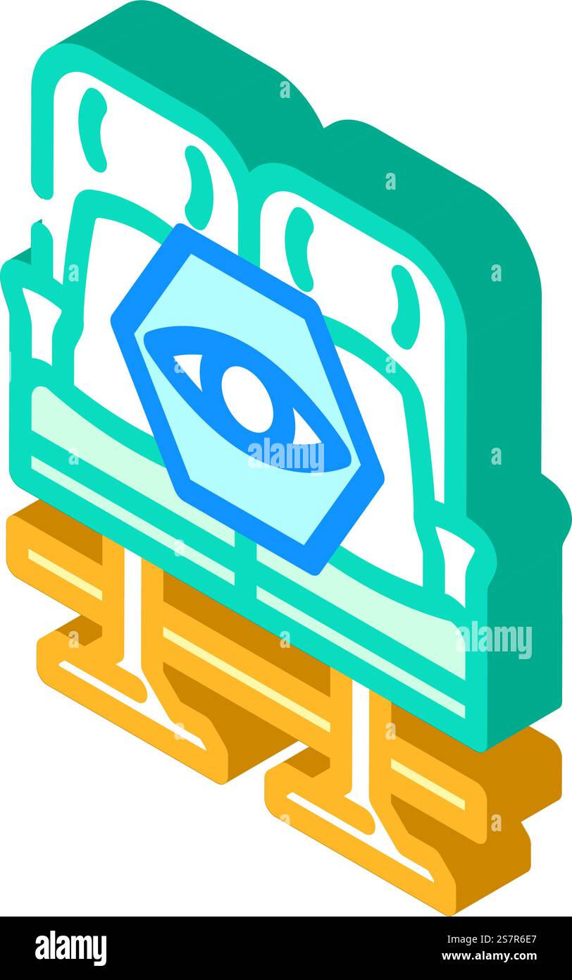 cabin interior check aircraft isometric icon vector. cabin interior ...