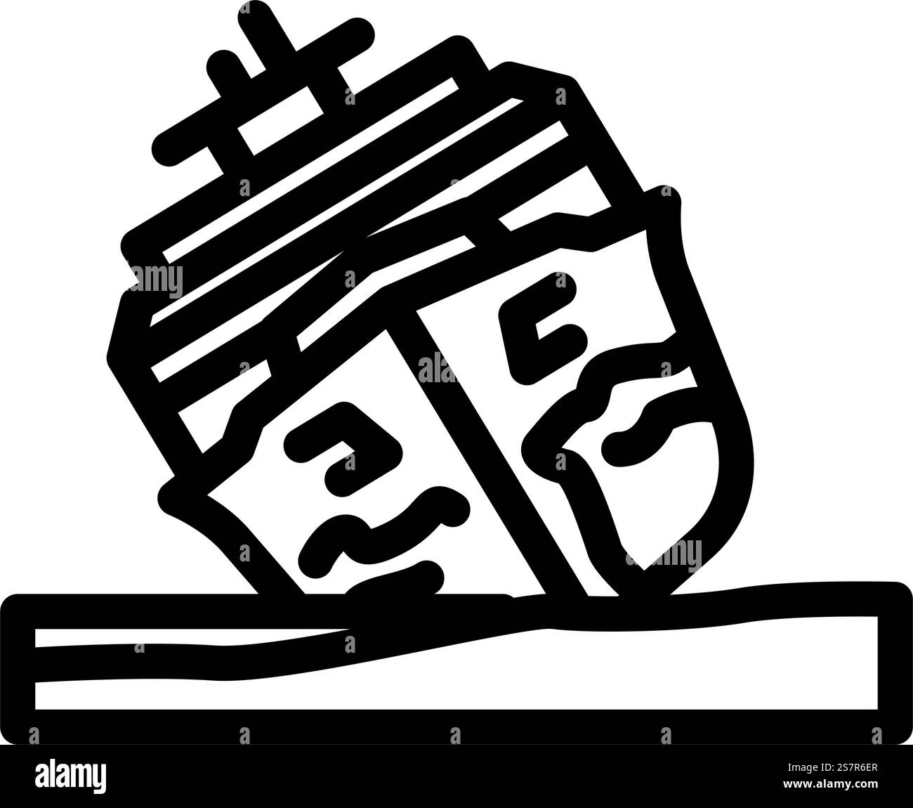 marine corrosion line icon vector. marine corrosion sign. isolated ...