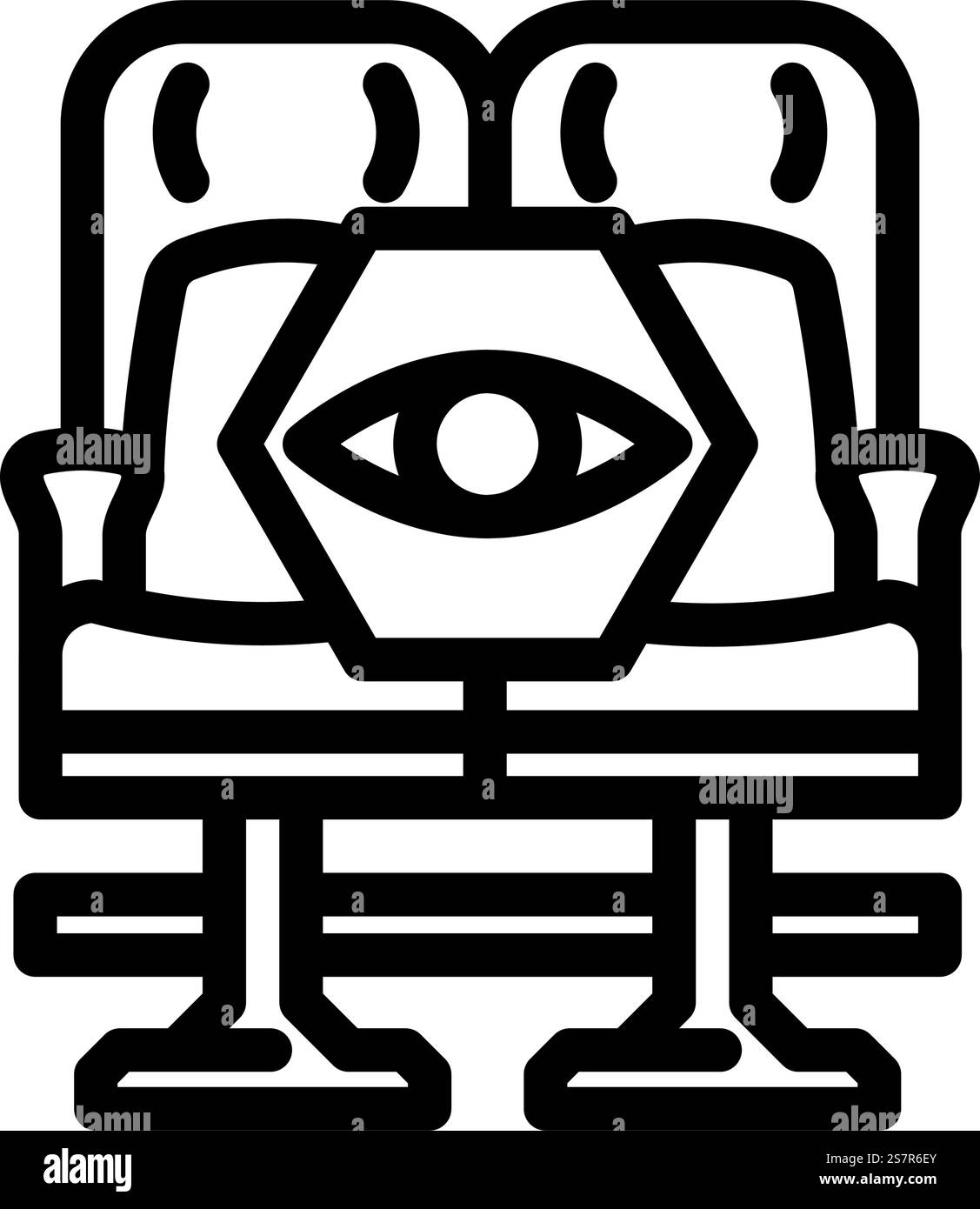 cabin interior check aircraft line icon vector. cabin interior check ...