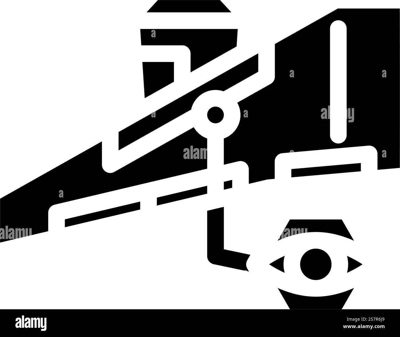 wing inspection aircraft glyph icon vector. wing inspection aircraft ...