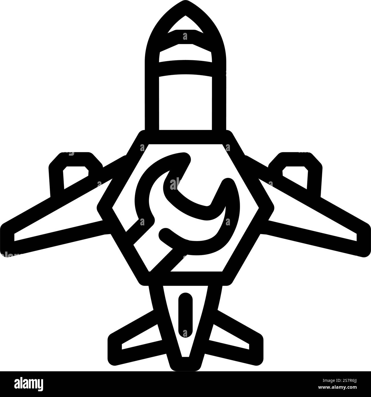 aircraft repair line icon vector. aircraft repair sign. isolated ...