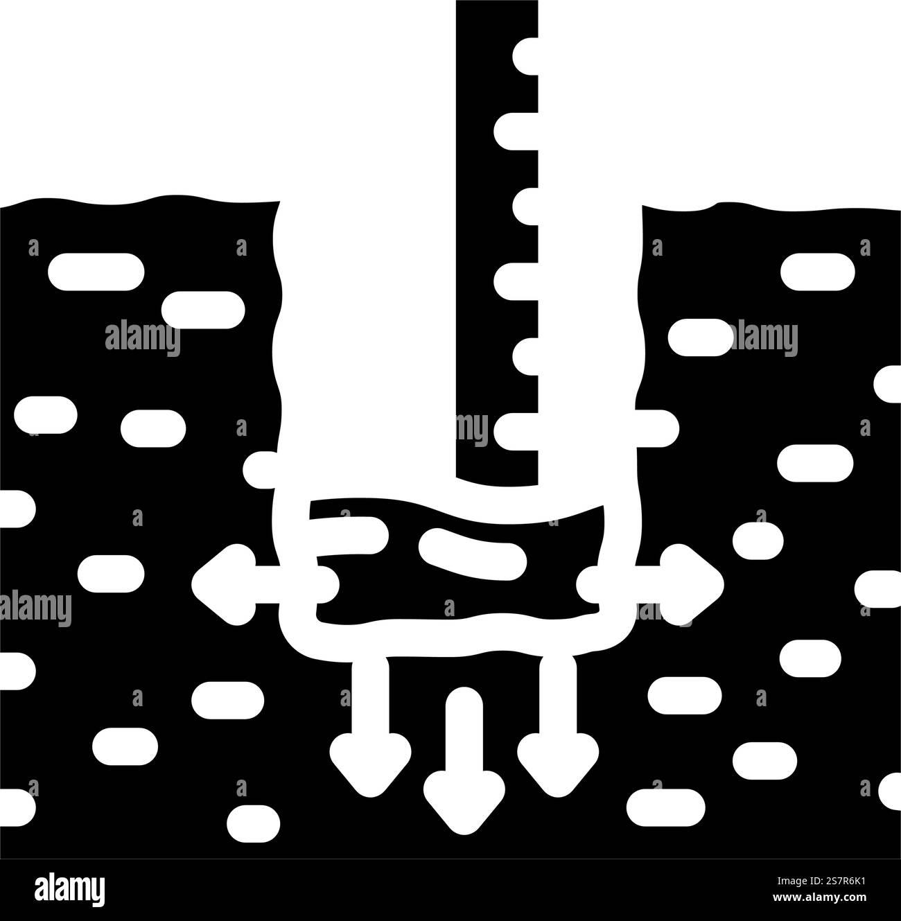 soil percolation hydrogeologist glyph icon vector. soil percolation ...