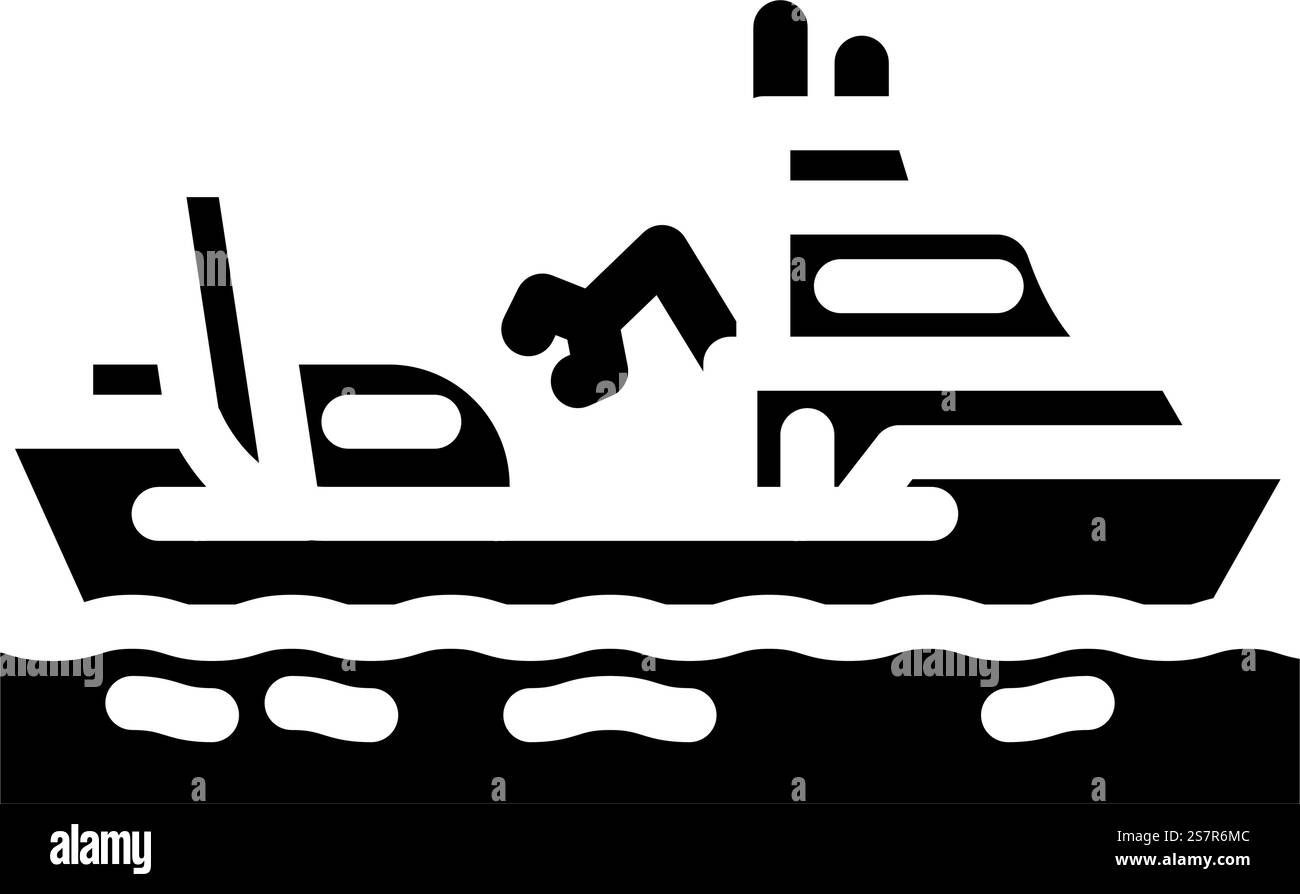 oceanographic research vessel glyph icon vector. oceanographic research ...