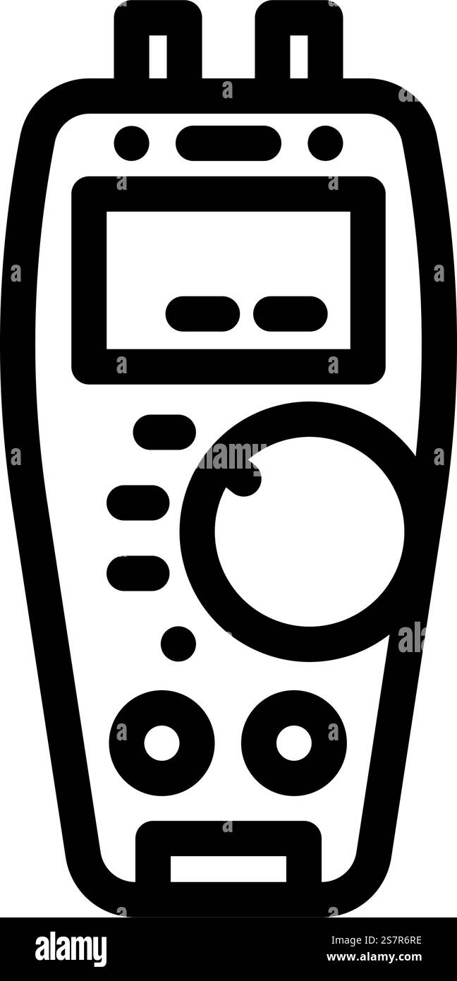 troubleshooting devices electronics line icon vector. troubleshooting ...