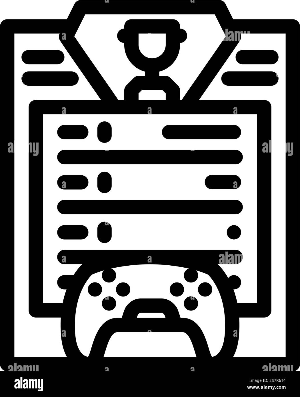 scoreboard game line icon vector. scoreboard game sign. isolated ...