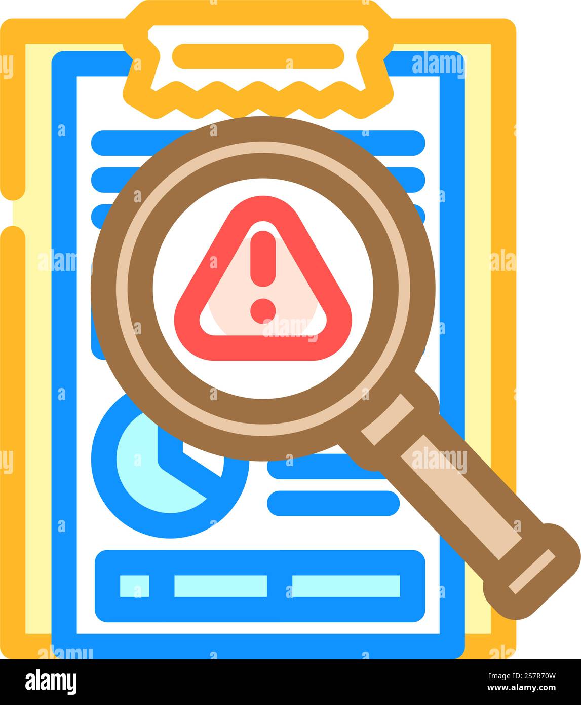 identification risk color icon vector. identification risk sign ...