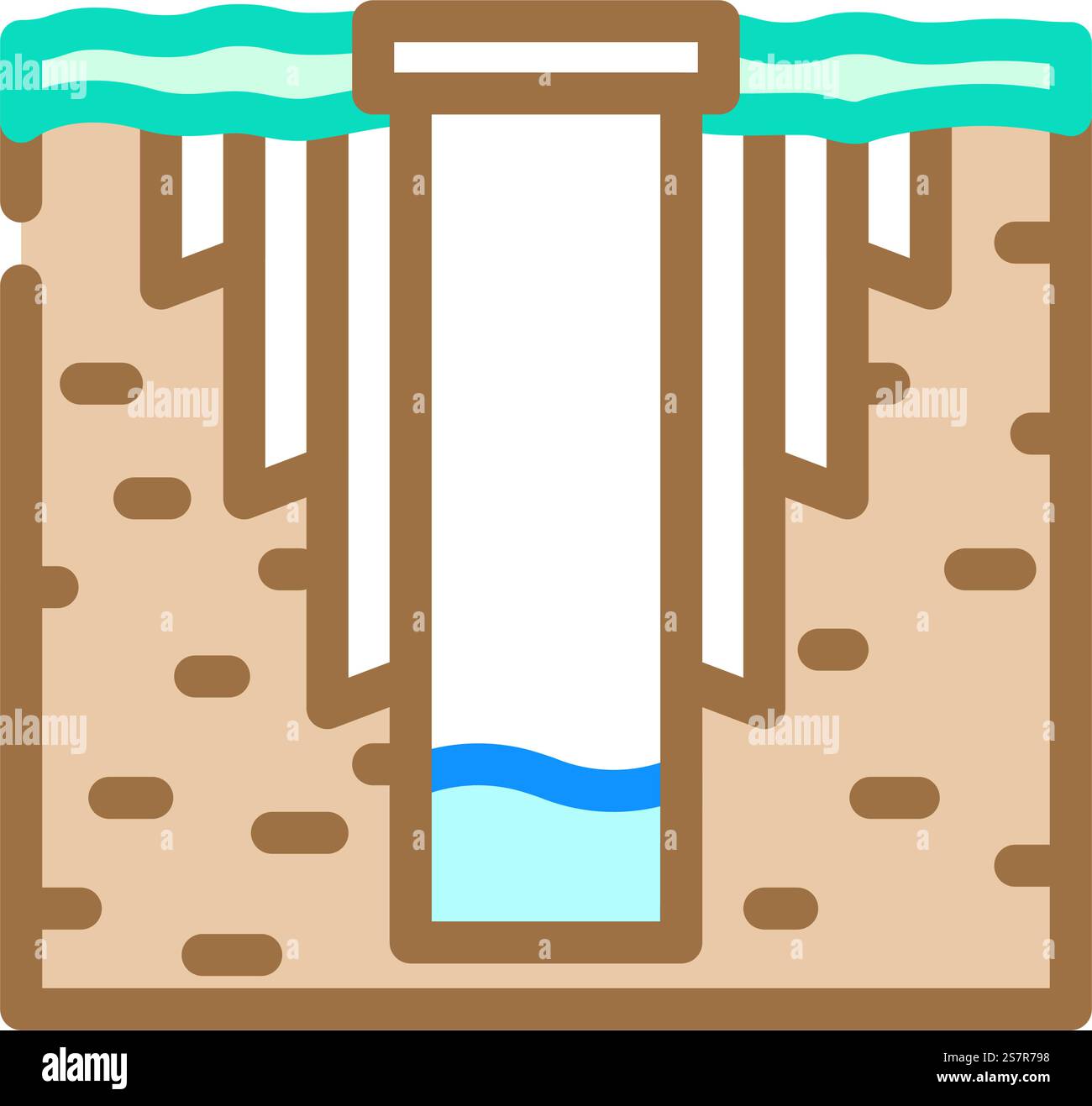 well design hydrogeologist color icon vector. well design ...