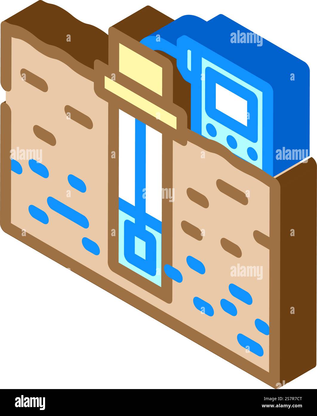 groundwater sampling hydrogeologist isometric icon vector. groundwater ...