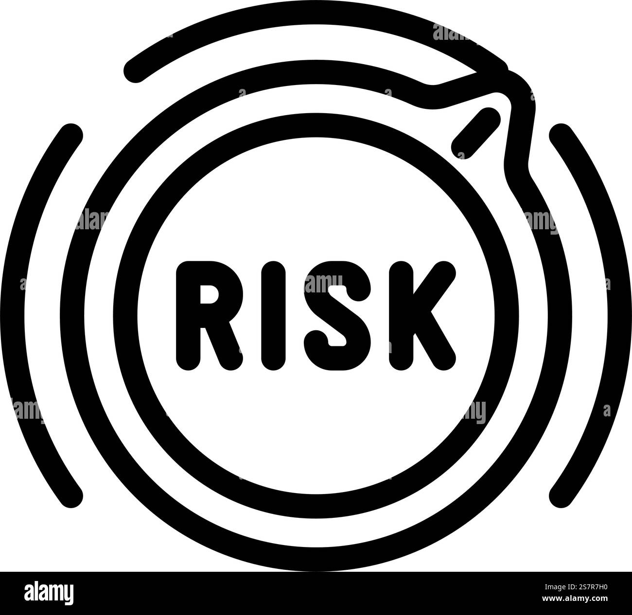 controls risk line icon vector. controls risk sign. isolated contour ...