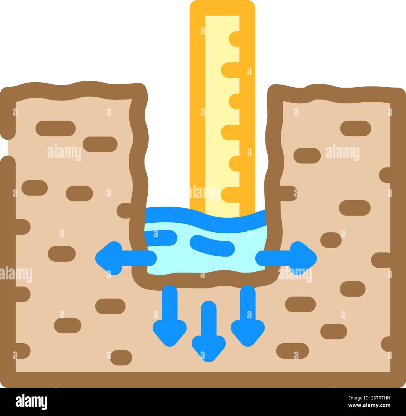 soil percolation hydrogeologist color icon vector. soil percolation ...