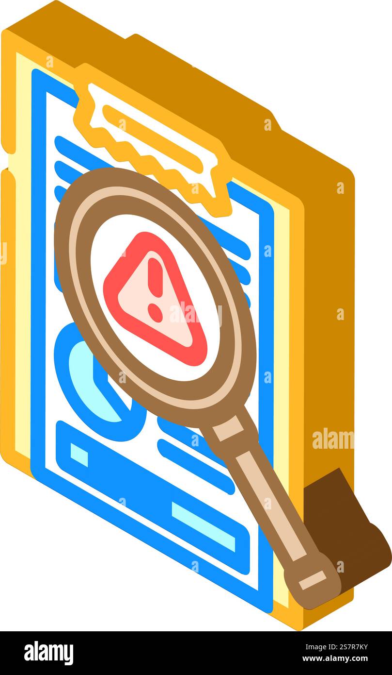 identification risk isometric icon vector. identification risk sign ...