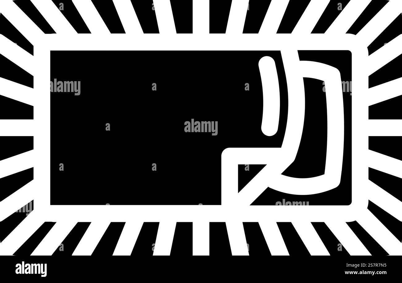 children bed top view glyph icon vector. children bed top view sign ...