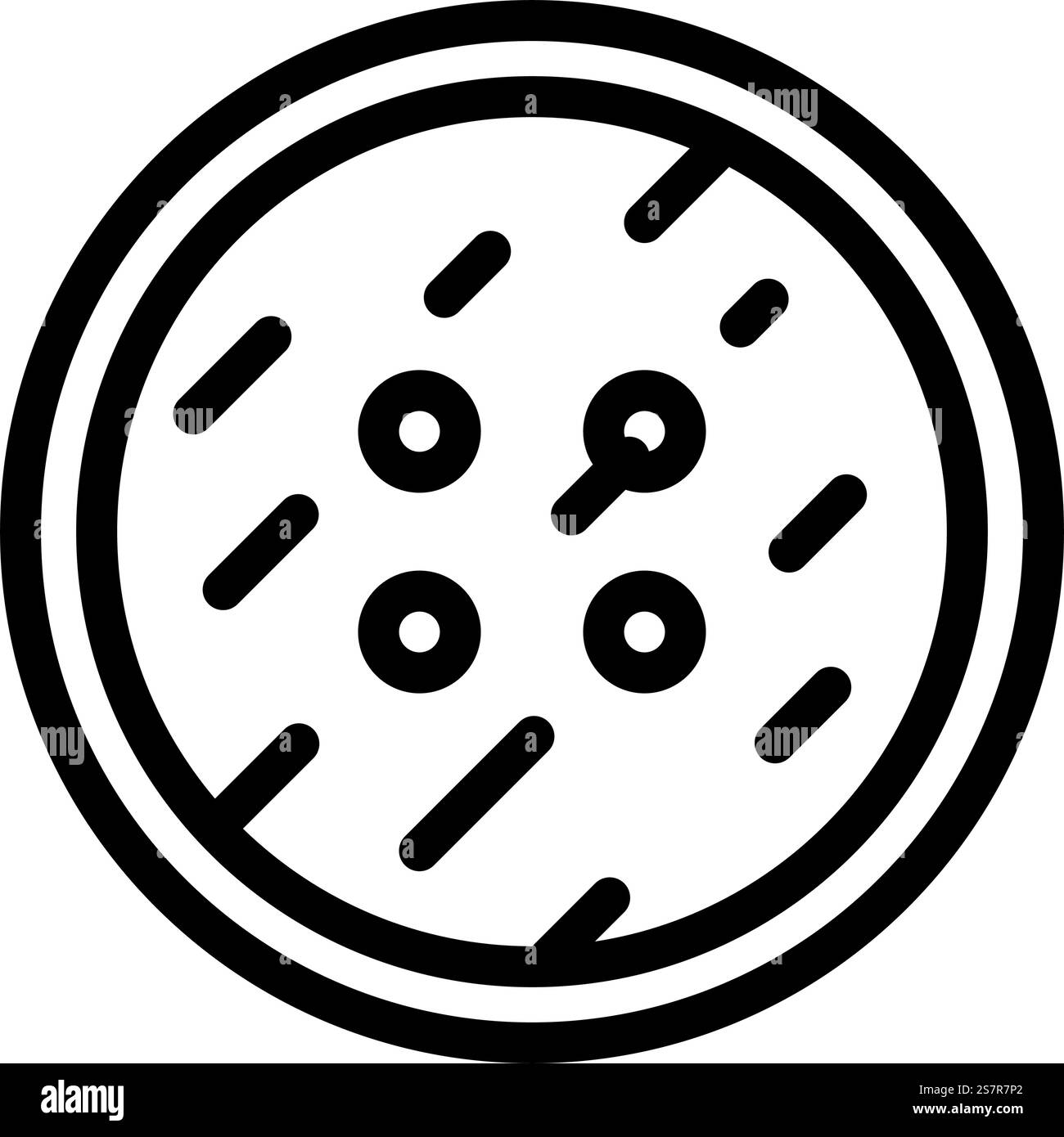 tea table top view line icon vector. tea table top view sign. isolated ...