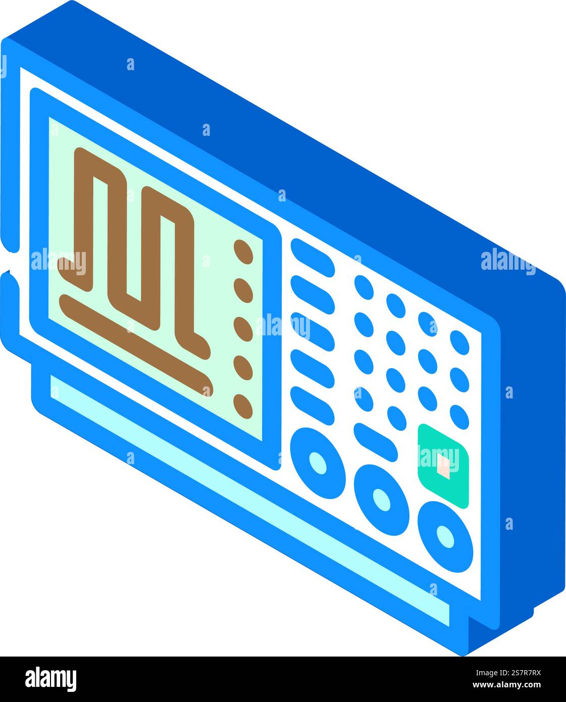 oscilloscope analysis electronics isometric icon vector. oscilloscope ...