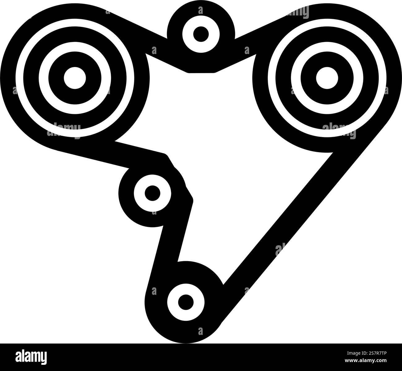 timing belt car mechanic line icon vector. timing belt car mechanic ...
