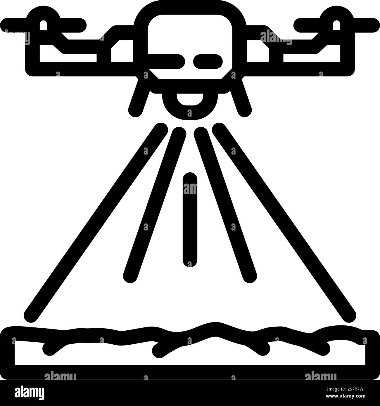surveying drone line icon vector. surveying drone sign. isolated ... surveying drone line icon vector. surveying drone sign. isolated ...