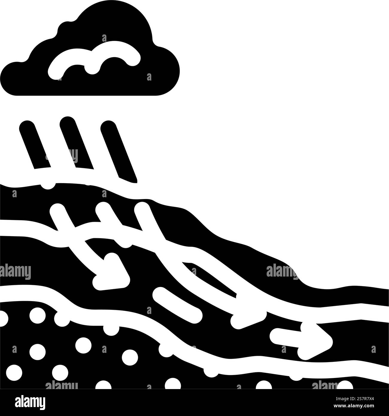 groundwater flow hydrogeologist glyph icon vector. groundwater flow ...