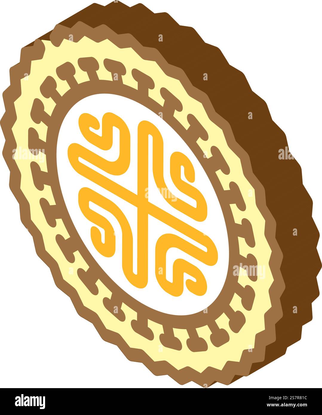 maori tattoo art vintage isometric icon vector. maori tattoo art ...