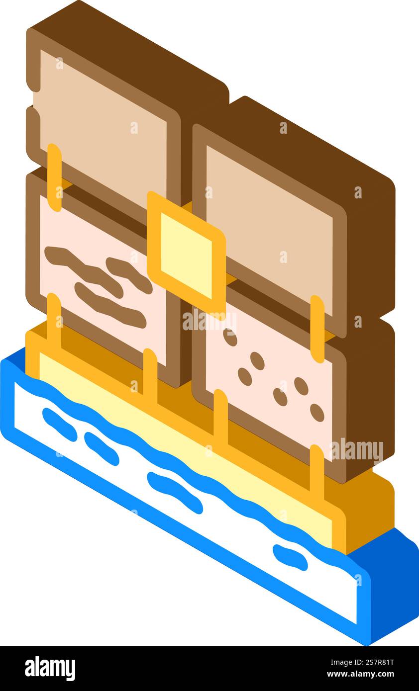 marine corrosion testing isometric icon vector. marine corrosion ...