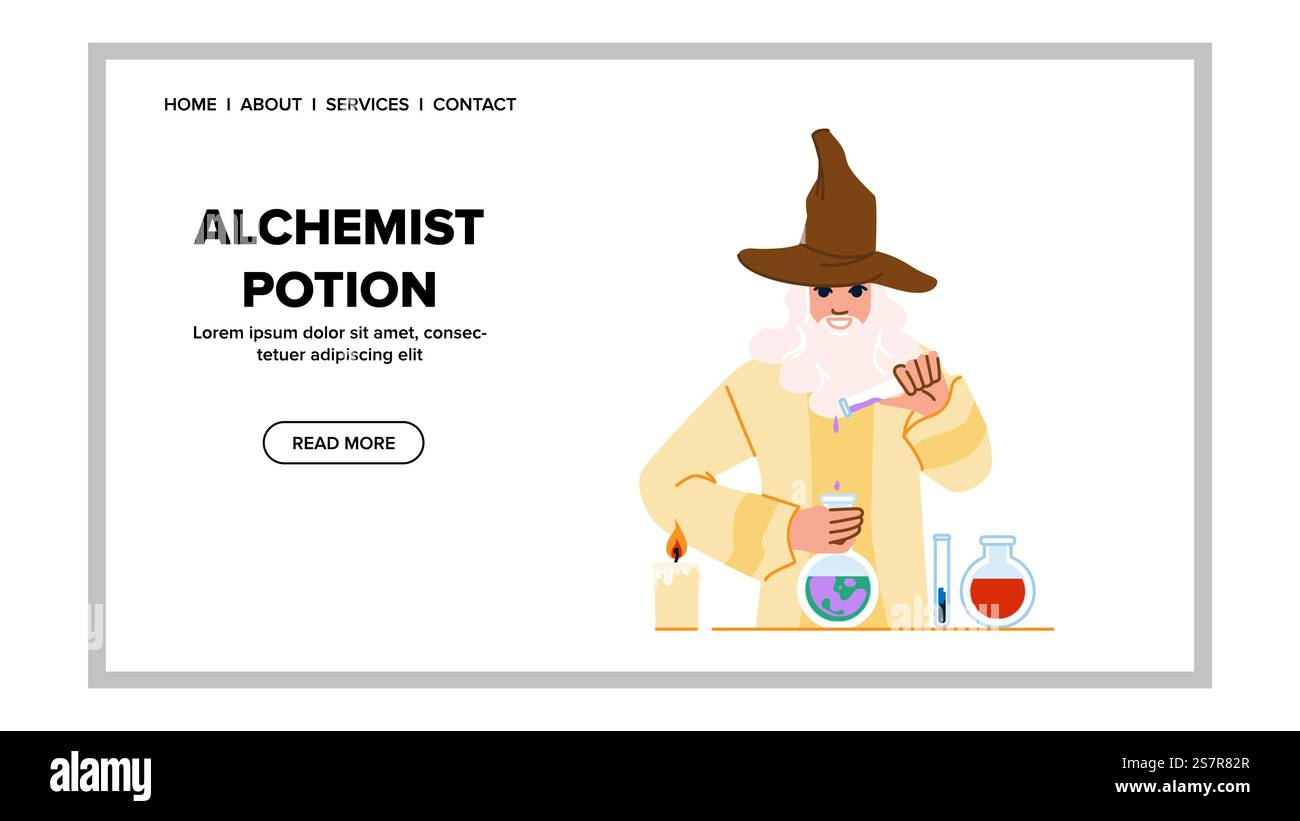 bottle alchemist potion vector. halloween wizard, glass poison, elixir ...