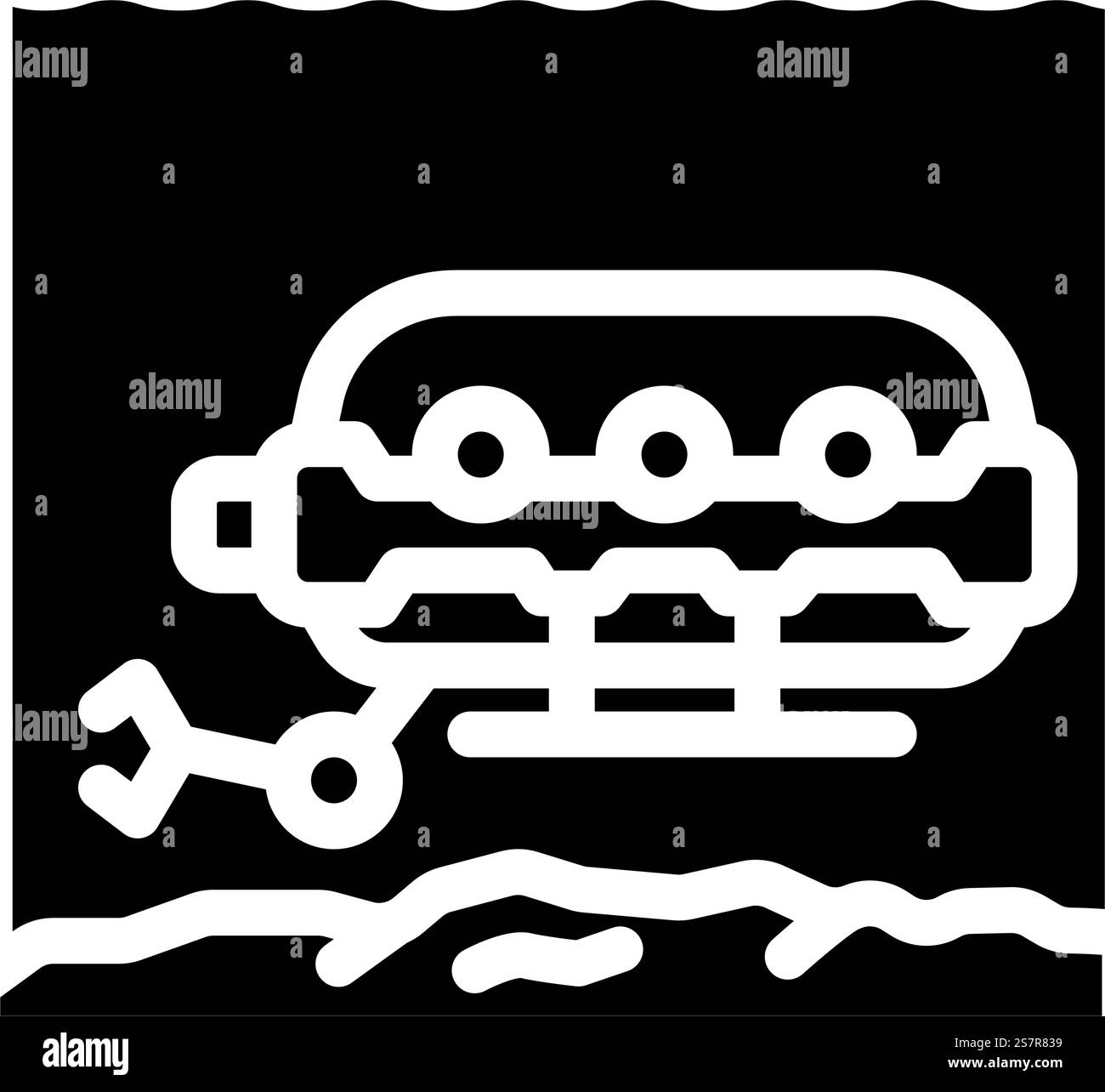 marine research expeditions glyph icon vector. marine research ...