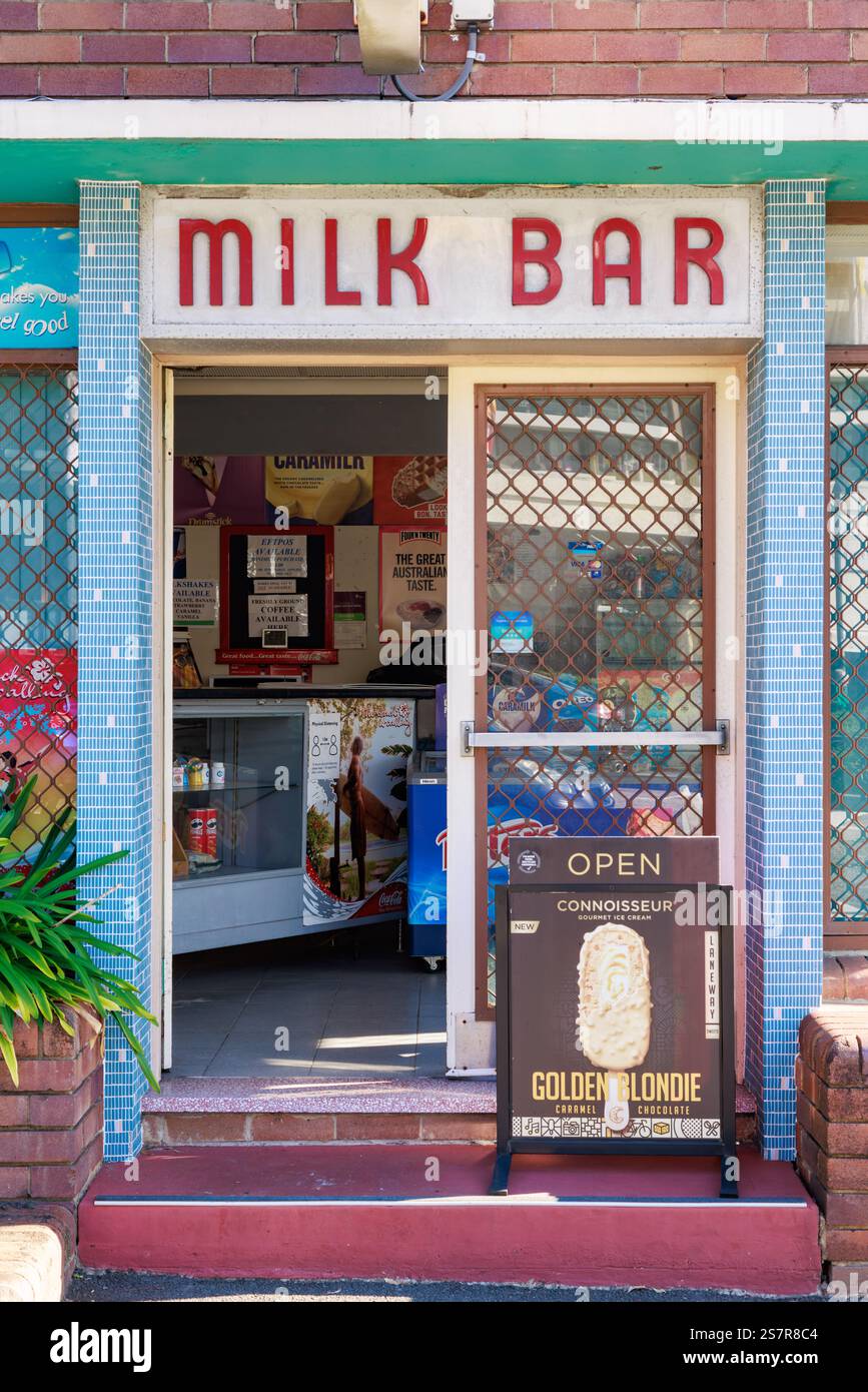 A retro "milk bar" in Cronulla, Sydney, Australia. These establishments ...
