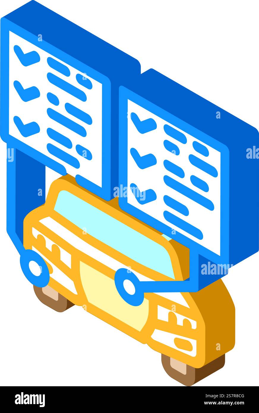 car inspection mechanic isometric icon vector. car inspection mechanic ...