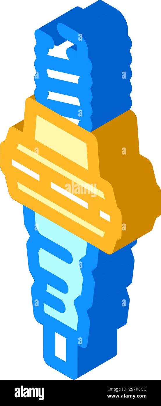 spark plug car mechanic isometric icon vector. spark plug car mechanic ...