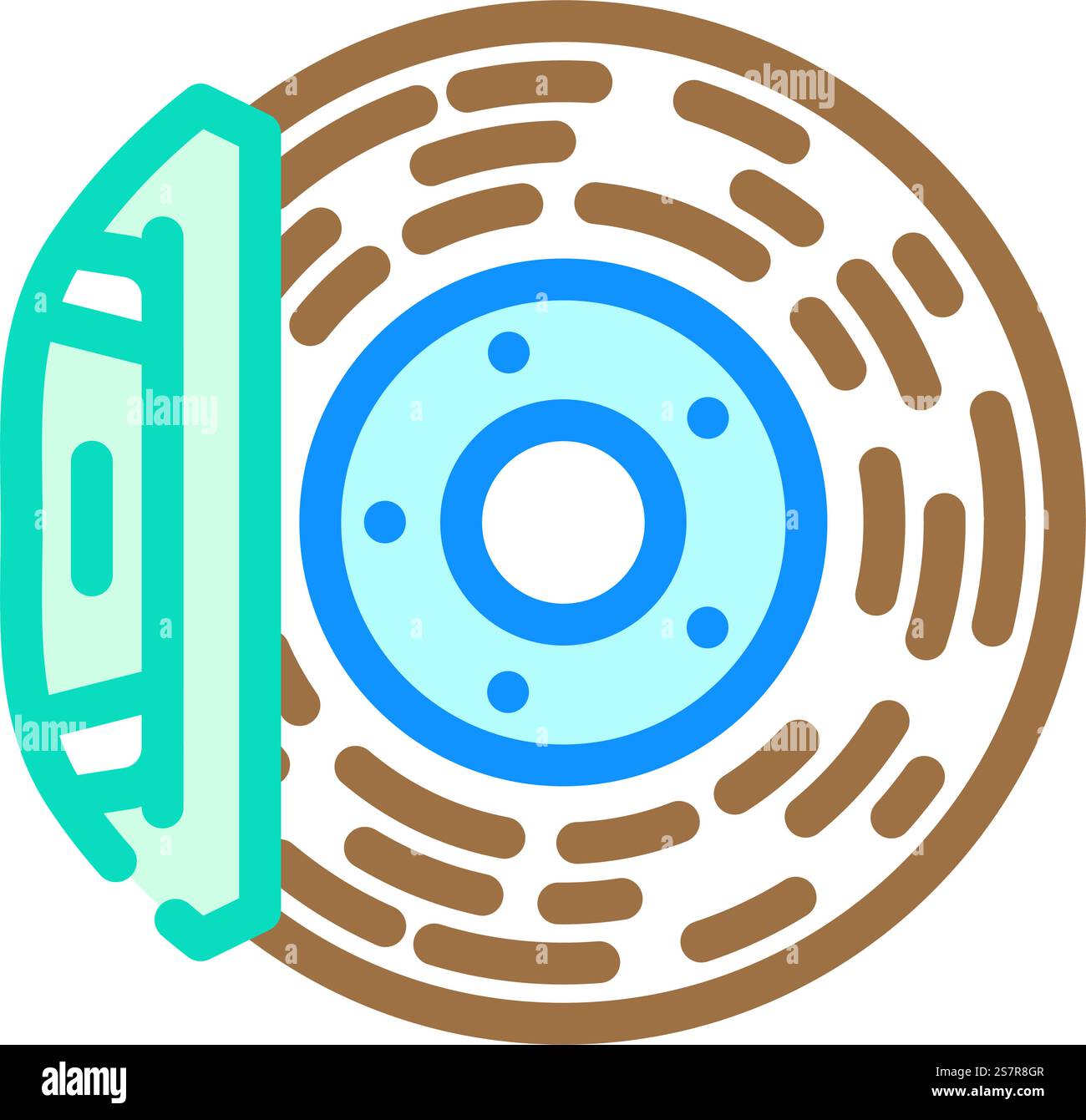 brake pad replacement car mechanic color icon vector. brake pad ...