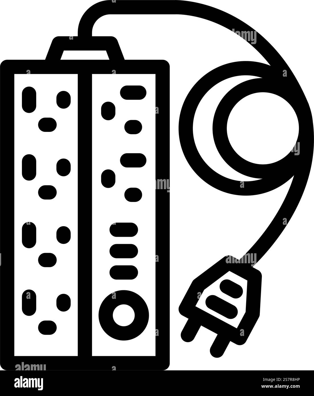 smart power strip home line icon vector. smart power strip home sign ...