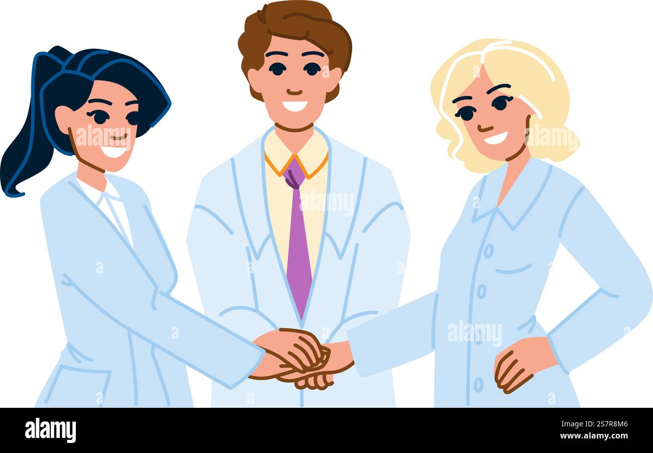 healthcare medical team collaboration vector. nurse staff, work ...