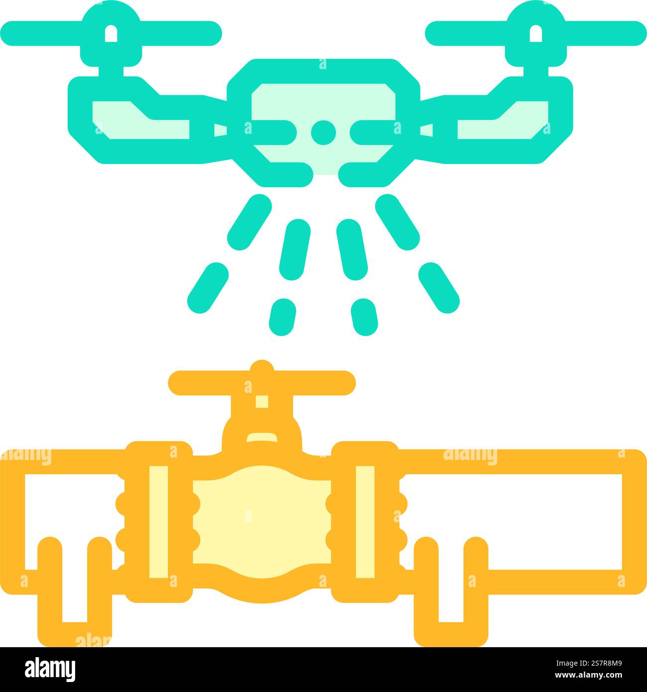 pipeline inspection drone color icon vector. pipeline inspection drone ...
