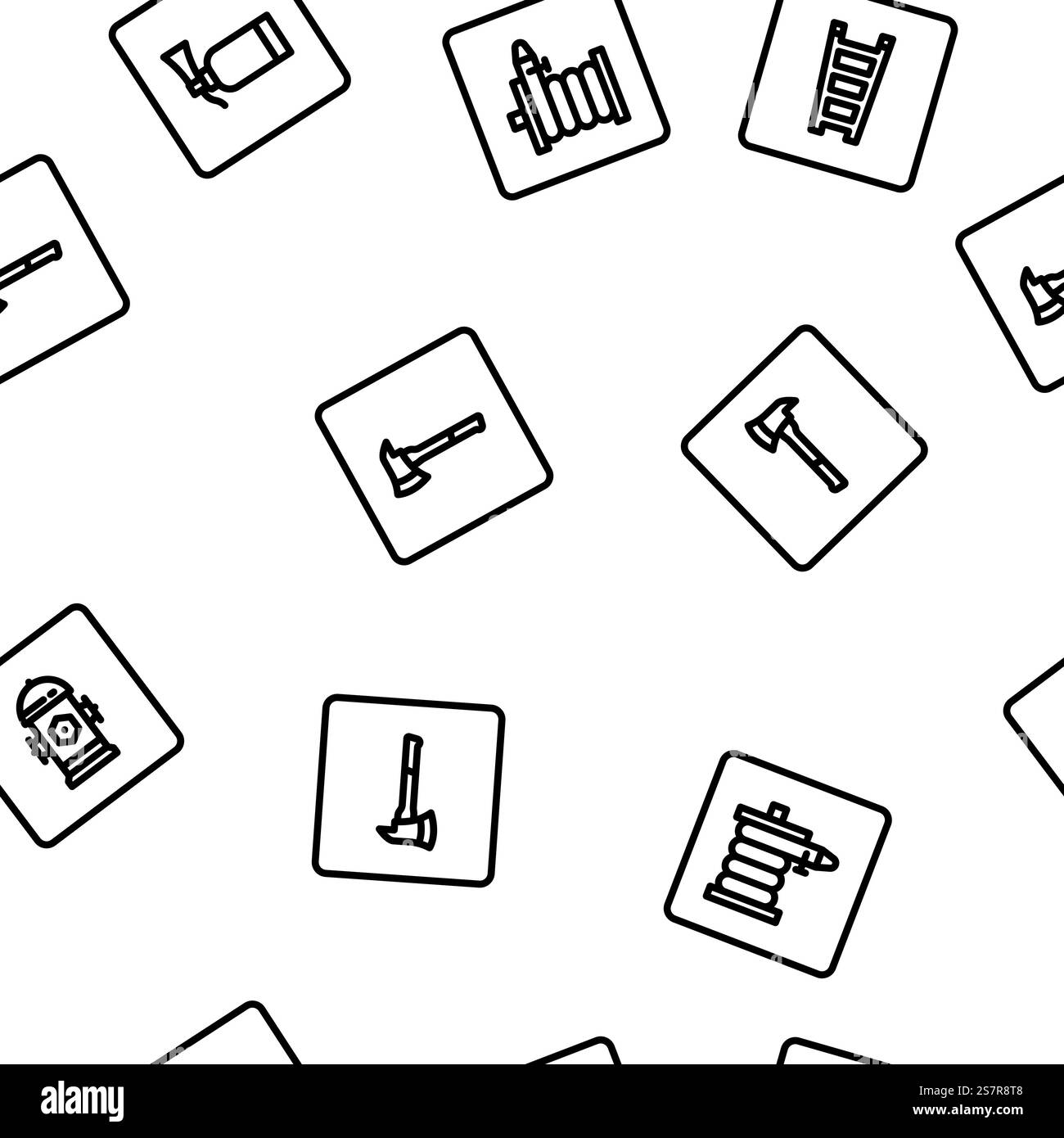 emergency fire exit safety escape vector seamless pattern thin line ...