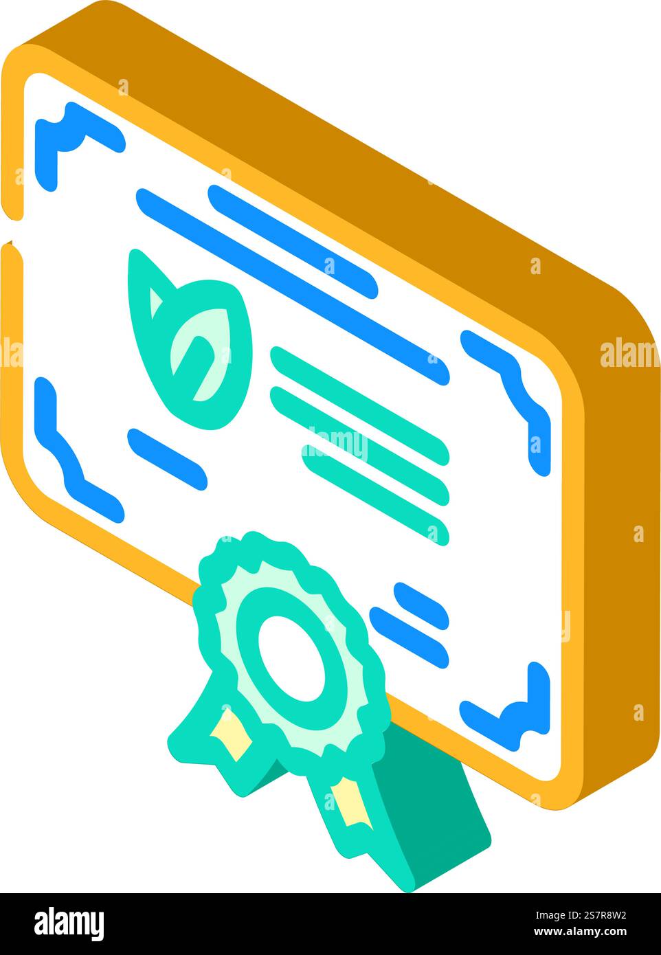 certification green living isometric icon vector. certification green ...