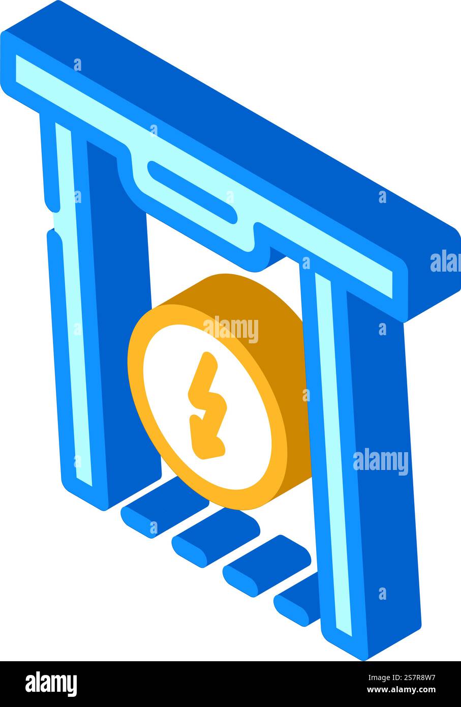 ev parking electric isometric icon vector. ev parking electric sign ...