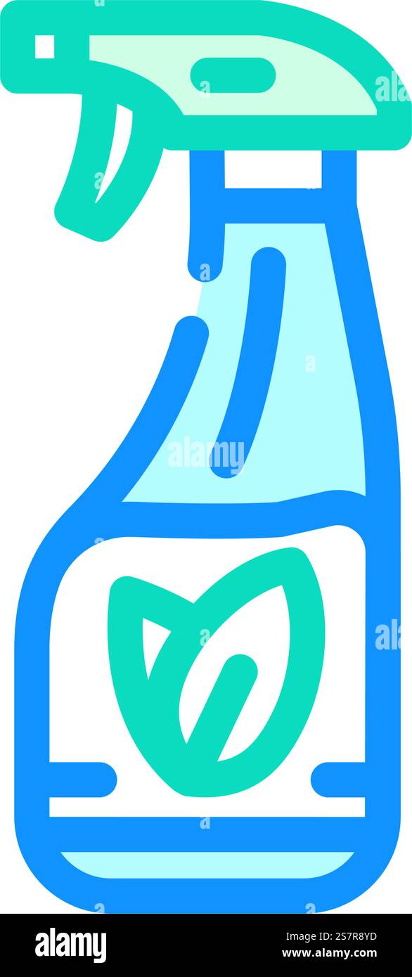 eco friendly cleaning green living color icon vector. eco friendly ...