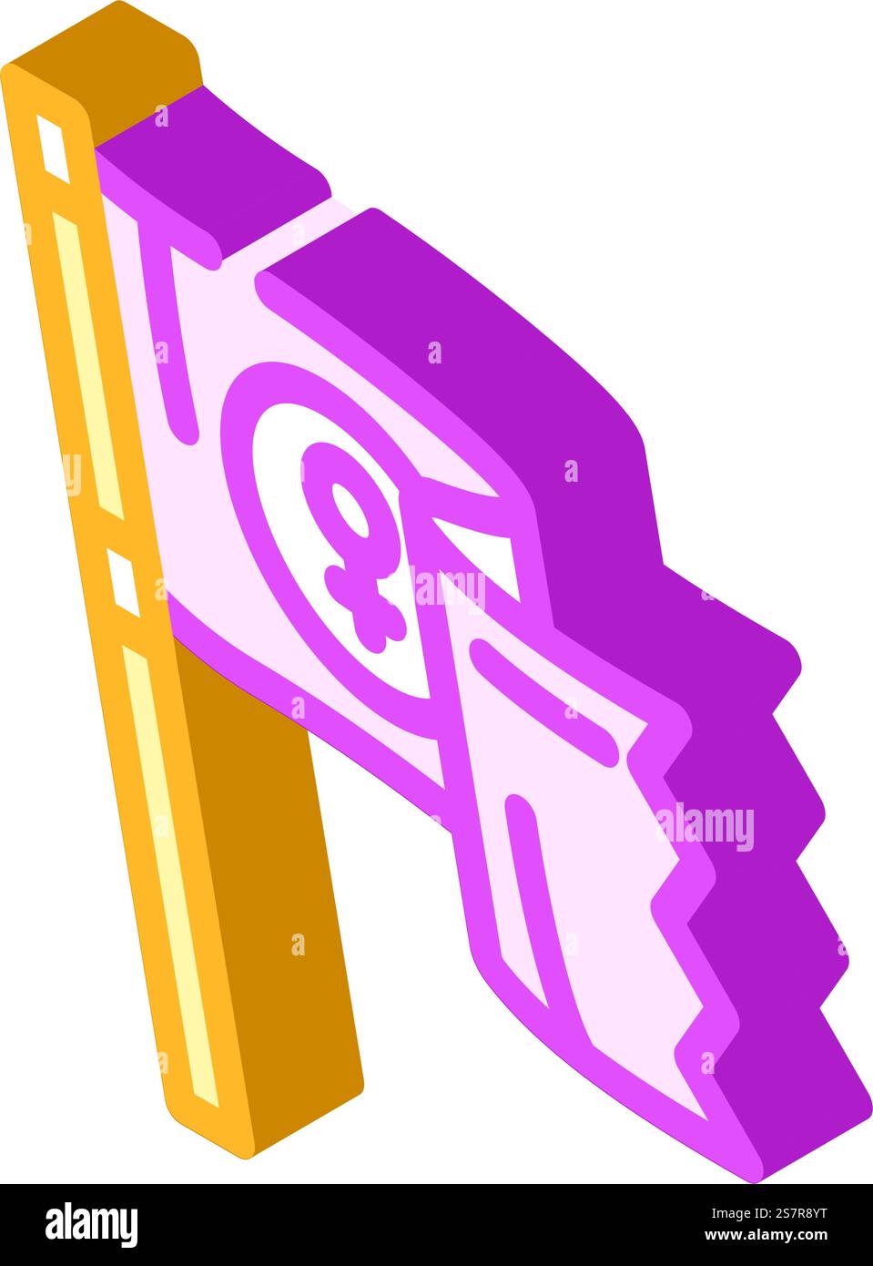feminist flag feminism woman isometric icon vector. feminist flag ...