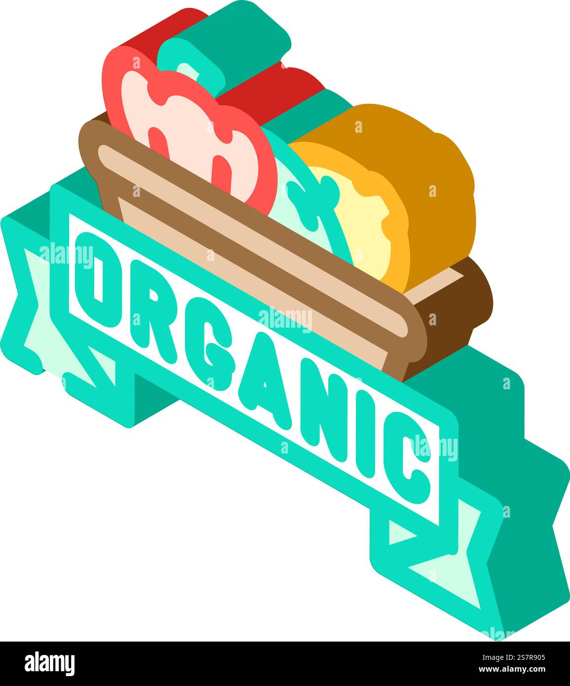 organic produce green living isometric icon vector. organic produce ...