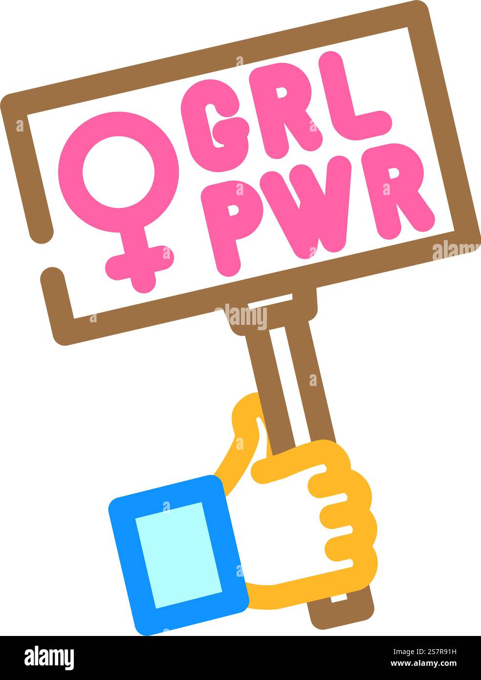 feminist activist feminism woman color icon vector. feminist activist ...