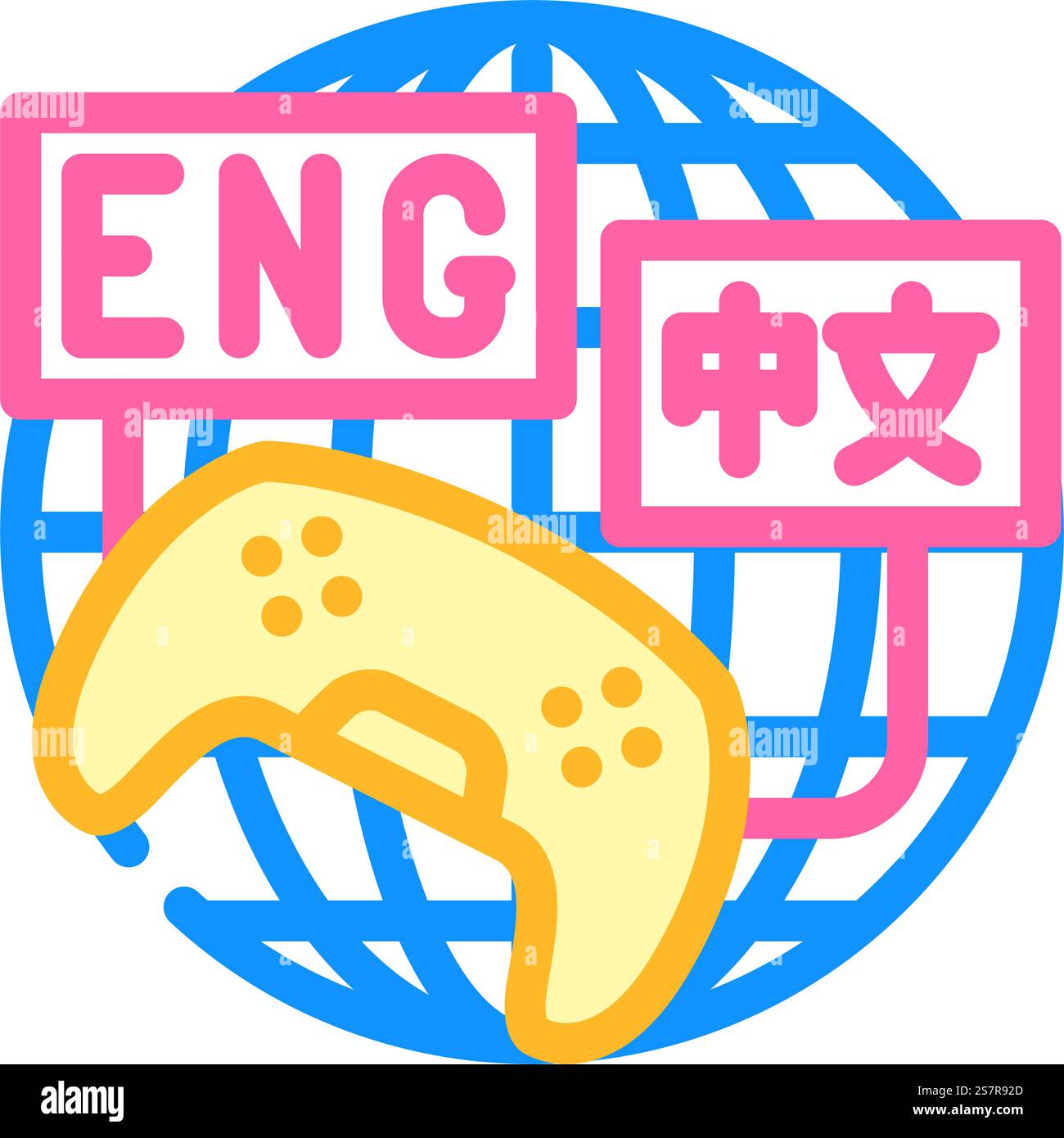 localization game development color icon vector. localization game ...