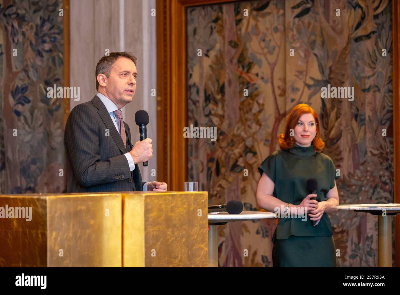 Vienna, Austria. 17th Jan, 2025. Press conference of the Opera Ball ...