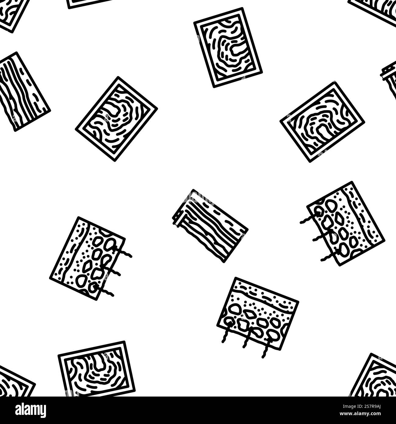 hydrogeologist industrial vector seamless pattern thin line ...