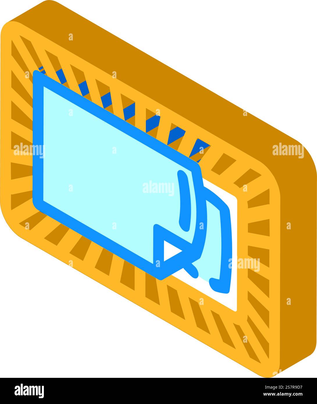 children bed top view isometric icon vector. children bed top view sign ...