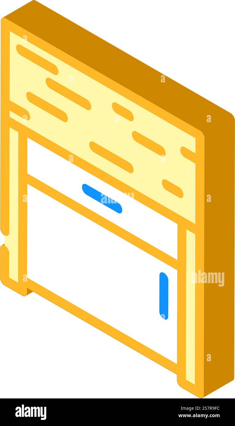 bedside table top view isometric icon vector. bedside table top view ...