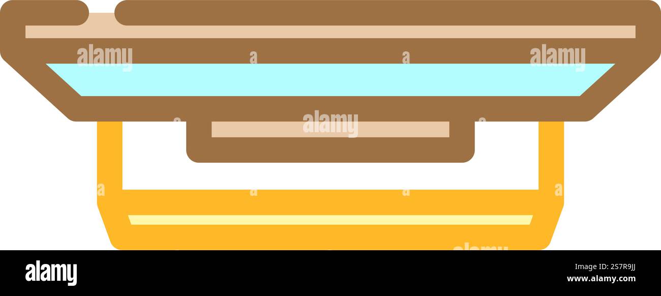 plasma tv pedestal top view color icon vector. plasma tv pedestal top ...